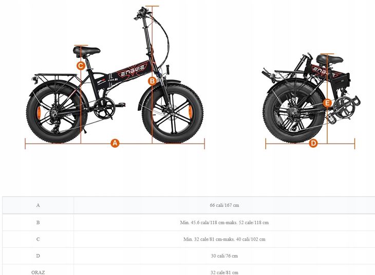 Rower Elektryczny Składany Engwe EP-2 PRO 750W MTB - ERLI.pl