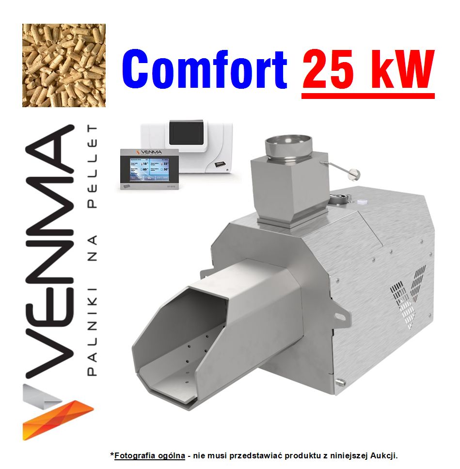 Palnik Pelletowy VENMA Comfort 25 kW SAMOCZYSZCZĄCY Ruszt Ruchomy ...