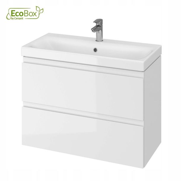 ZESTAW SZAFKA Z UMYWALKĄ 80 CERSANIT MODUO SLIM - ERLI.pl