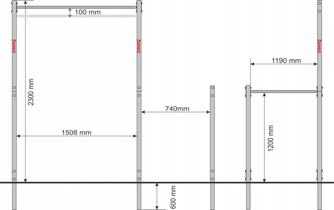 OCYNK !! DRĄŻEK+PORĘCZ PODCIĄGANIA OGRODOWY ZIDER - ERLI.pl