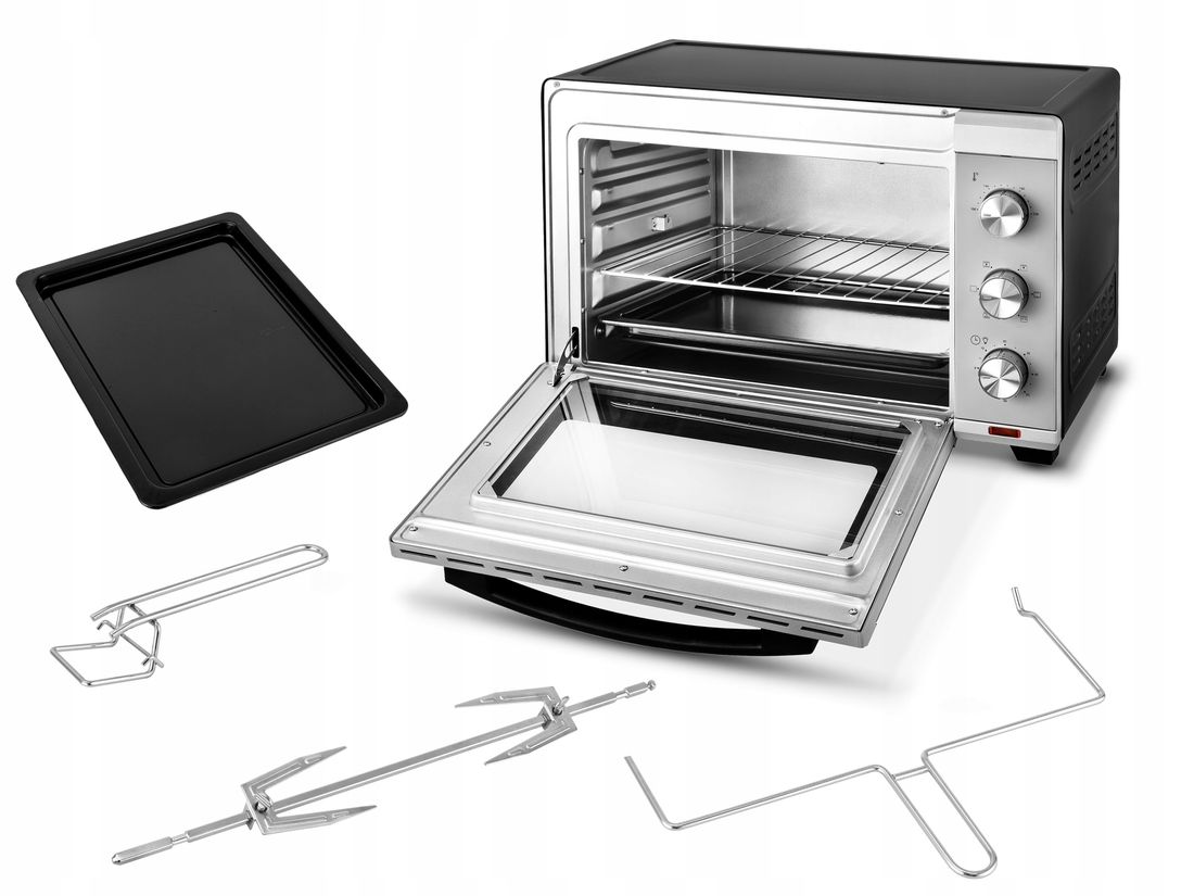 Mini PIEKARNIK ELEKTRYCZNY 38L Grill Rożen Lampka – 150210755 - ERLI.pl