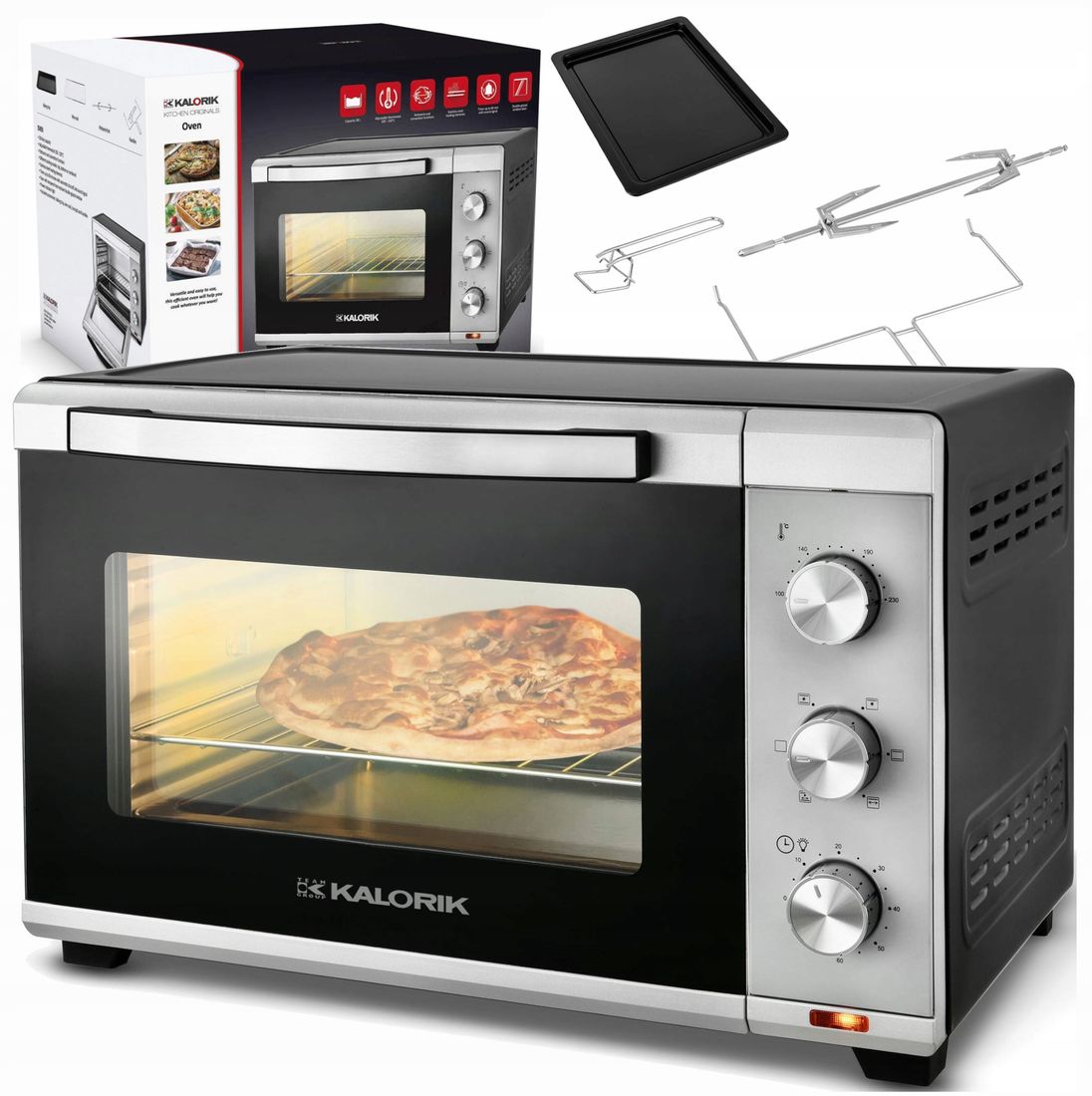 Mini PIEKARNIK ELEKTRYCZNY 38L TERMOOBIEG +ROŻNO 2x szybka --> NOWA ...