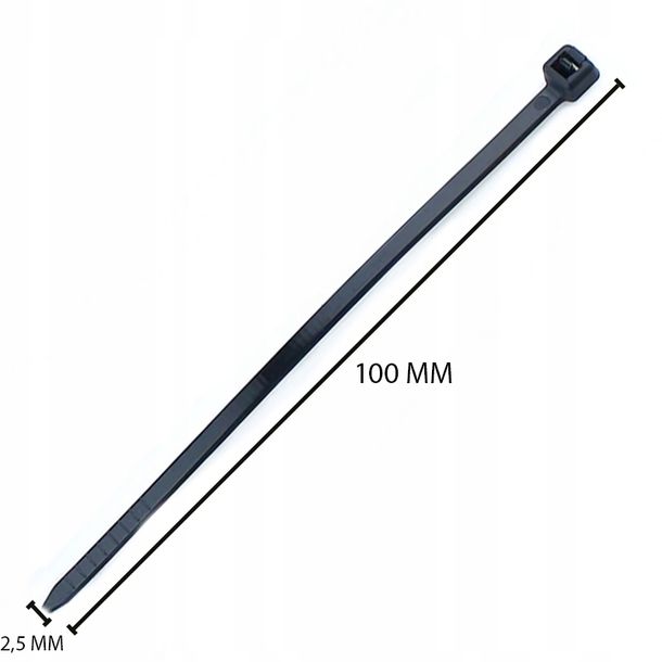 OPASKI ZACISKOWE TRYTKI TRYTYTKI CZARNE 100 SZT 2,5X100mm - ERLI.pl OPASKI ZACISKOWE TRYTKI TRYTYTKI CZARNE 100 SZT 2,5X100mm - ERLI.pl
