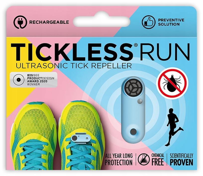 URZĄDZENIE DO OCHRONY PRZED KLESZCZAMI TICKLESS RUN BLUE DLA BIEGACZY - ERLI.pl