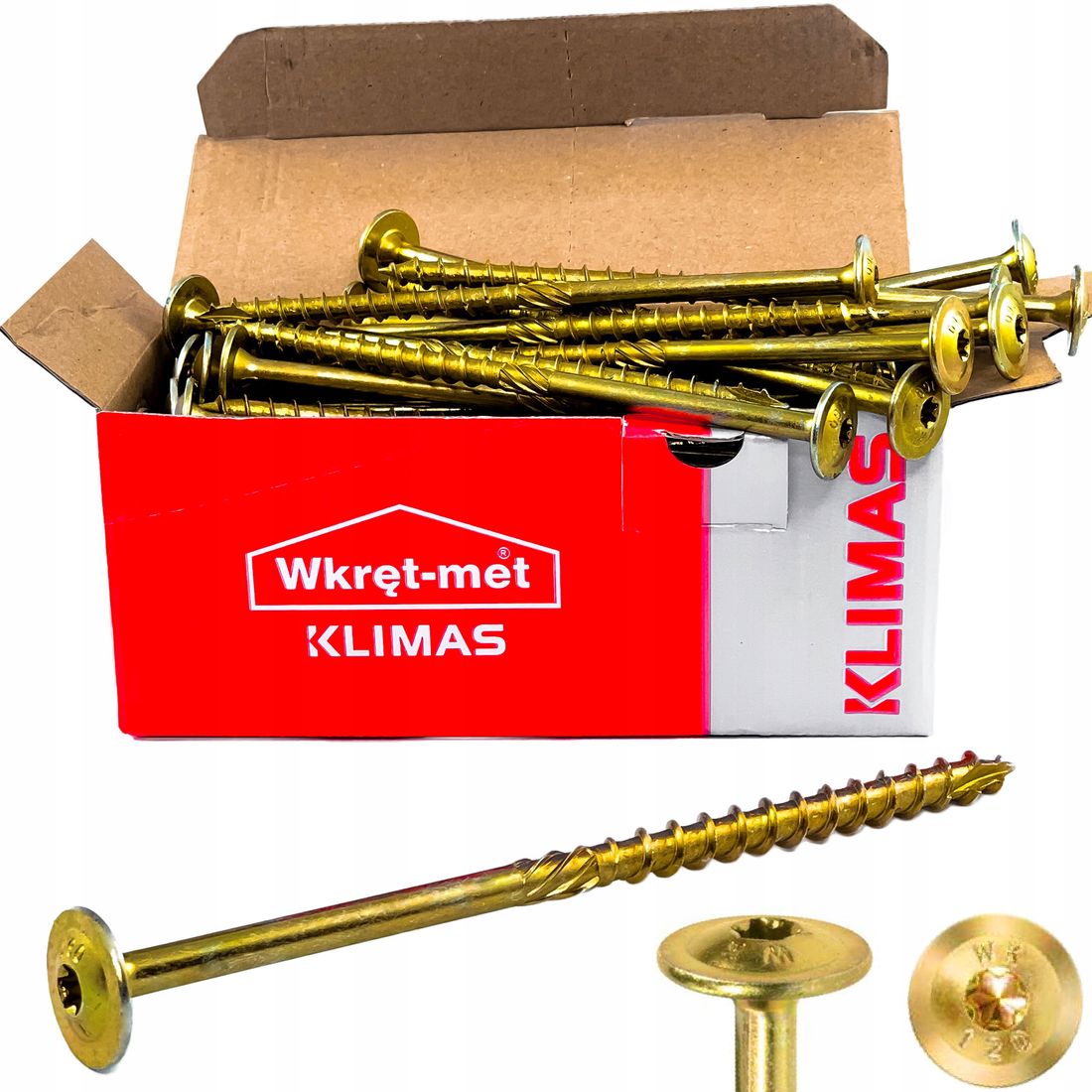 WKRĘTY CIESIELSKIE DO DREWNA TALERZOWE TORX 6x100 - ERLI.pl