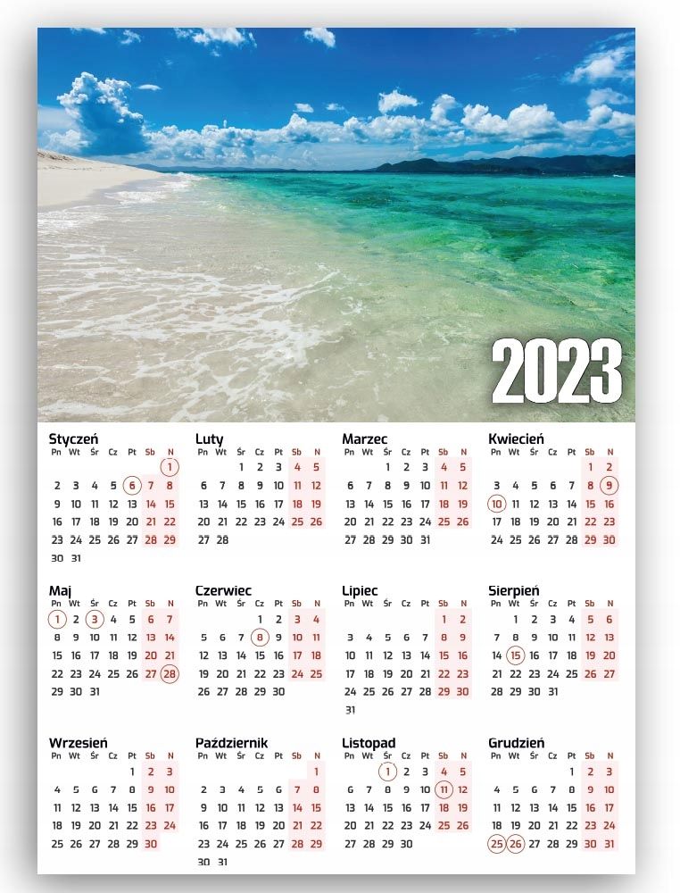 KALENDARZ PLAKATOWY A3 PDM MORZE 12 2023 – 150374817 - ERLI.pl