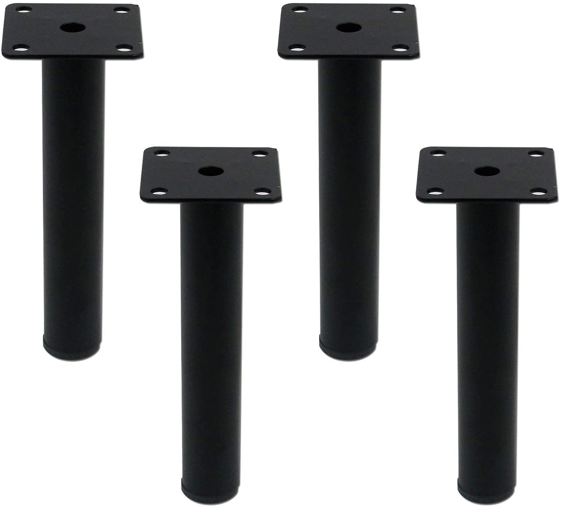 Nóżka Meblowa Czarna Nowoczesna Regulowana okrągła H-15cm - ERLI.pl