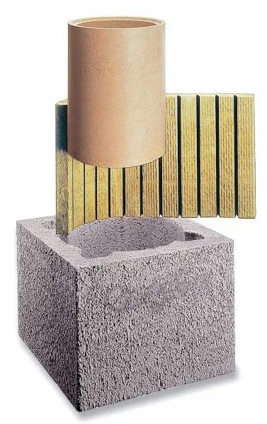 Wełna do komina Ø 200 otulina izolacja ocieplenie komin ceramiczny ...