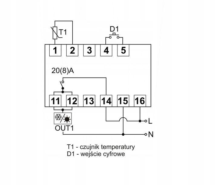 Regulator temperatury ESCO ES-10D na szynę - ERLI.pl