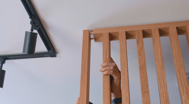 Ściana działowa z lameli na wymiar - gotowy zestaw do montażu- DĄB ...