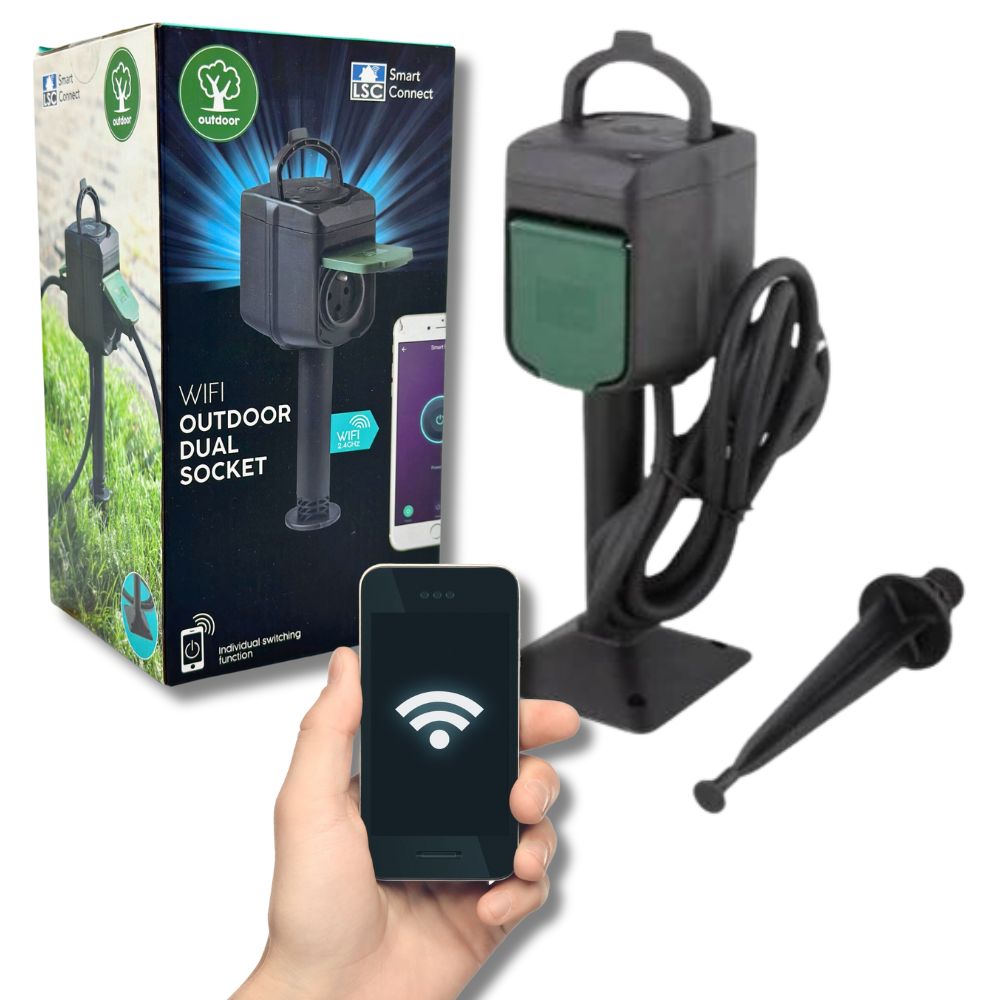 Gniazdo Elektryczne zdalnie sterowane LSC Smart Connect czarny - ERLI.pl