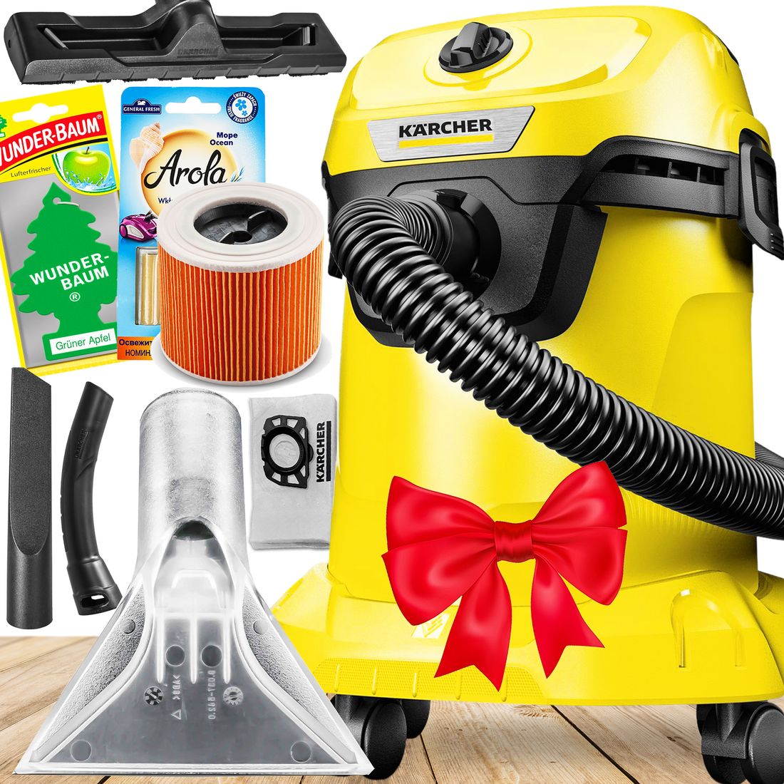 NAJNOWSZY MODEL ODKURZACZ BEZWORKOWY WD3 KARCHER TURBO NADMUCH PREMIUM XXXL - ERLI.pl