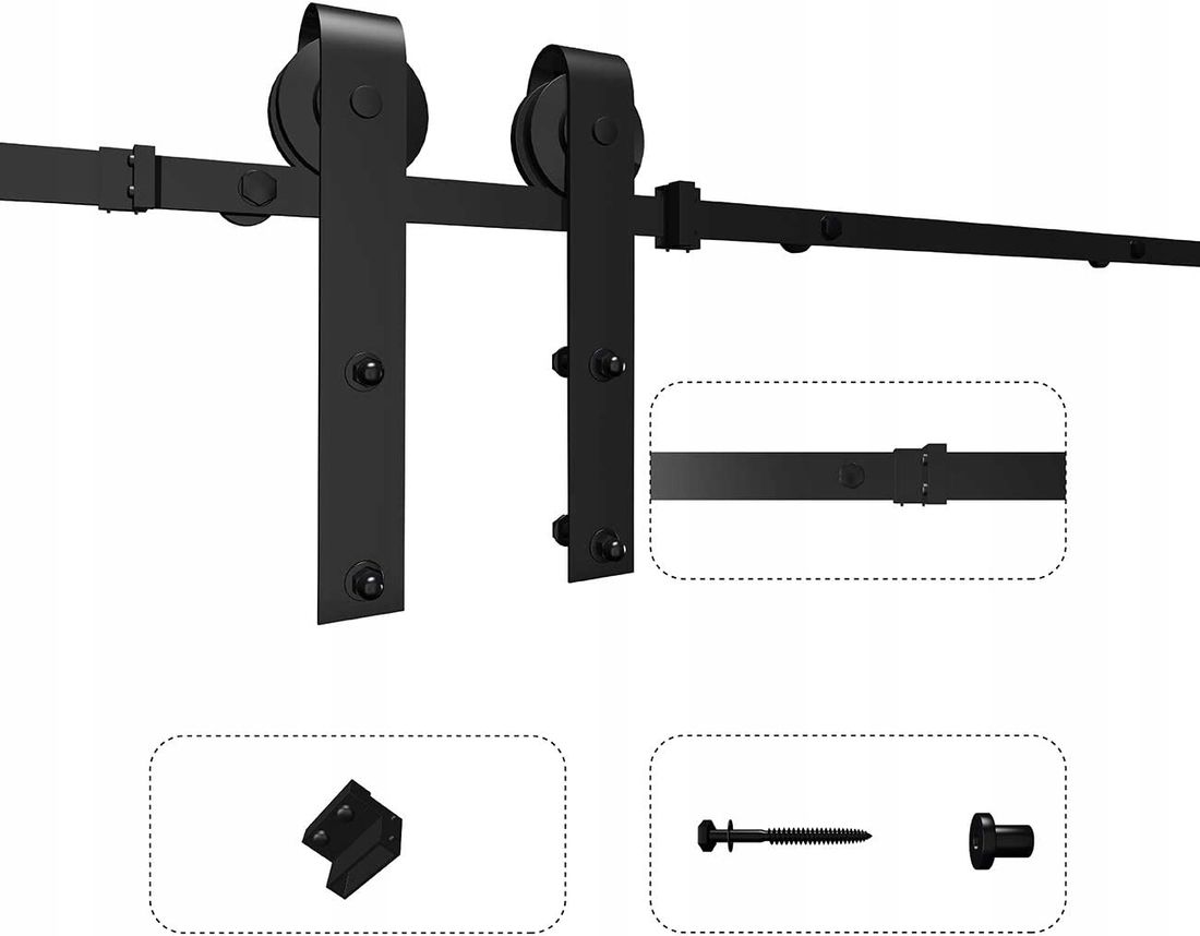 SYSTEM DRZWI PRZESUWNYCH LOFT RETRO 2m BARN DOOR - ERLI.pl SYSTEM DRZWI PRZESUWNYCH LOFT RETRO 2m BARN DOOR - ERLI.pl