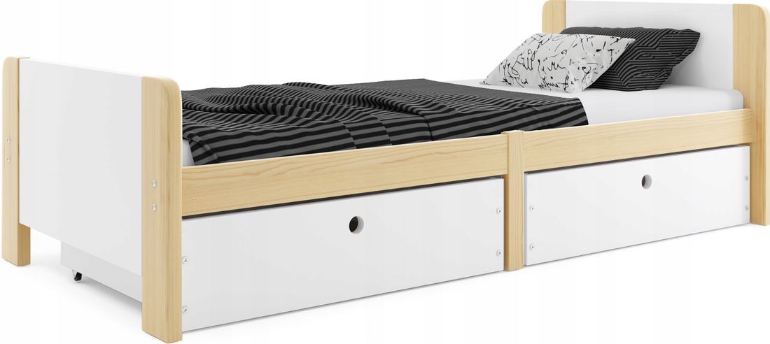 łóżko młodzieżowe Arek 80x200 z materacem - ERLI.pl