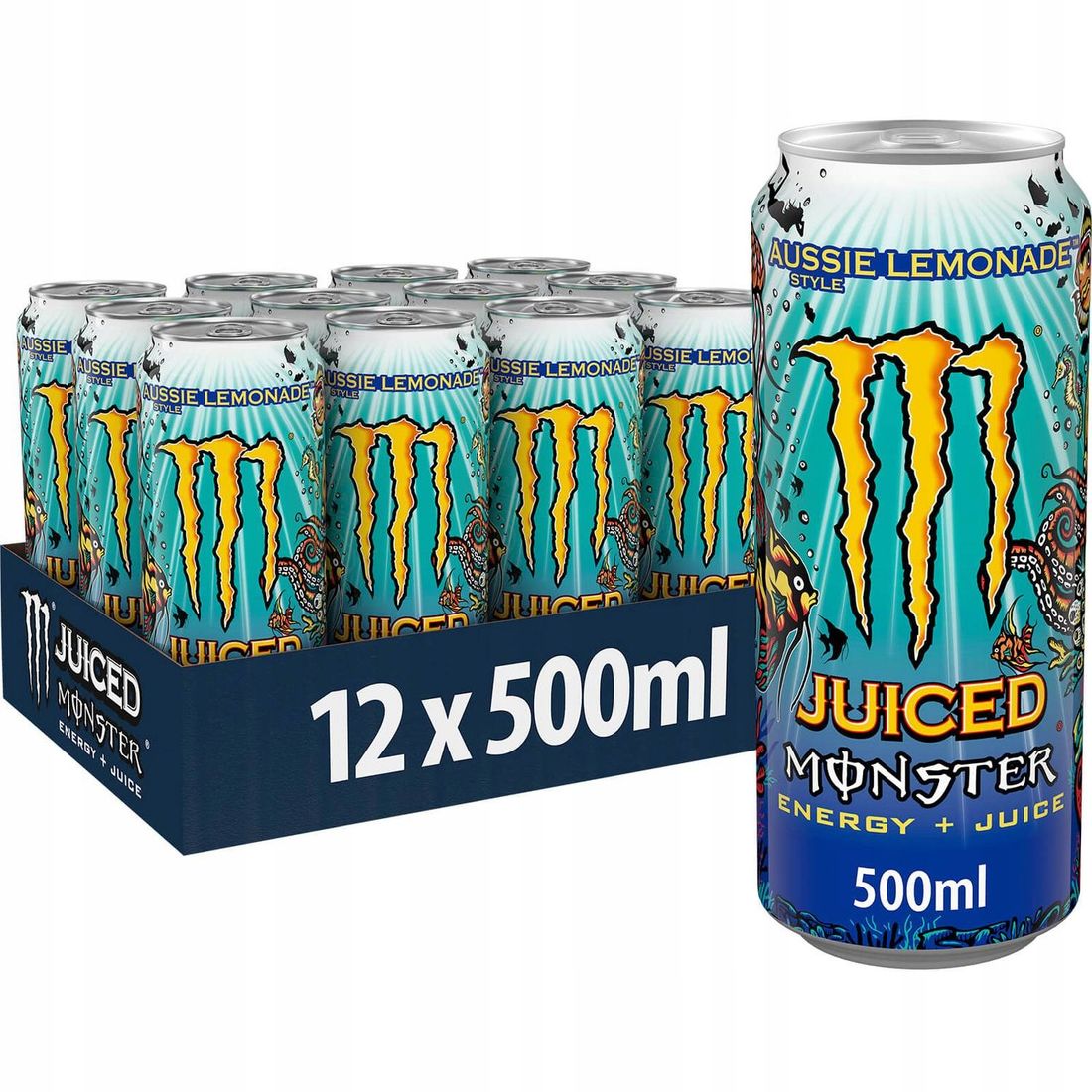 MONSTER ENERGY DRINK AUSSIE LEMONADE 500ml x 12 - ERLI.pl