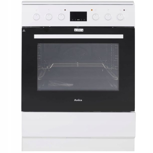 Kuchnia ceramiczna AMICA 60 cm biała OUTLET X403 - ERLI.pl