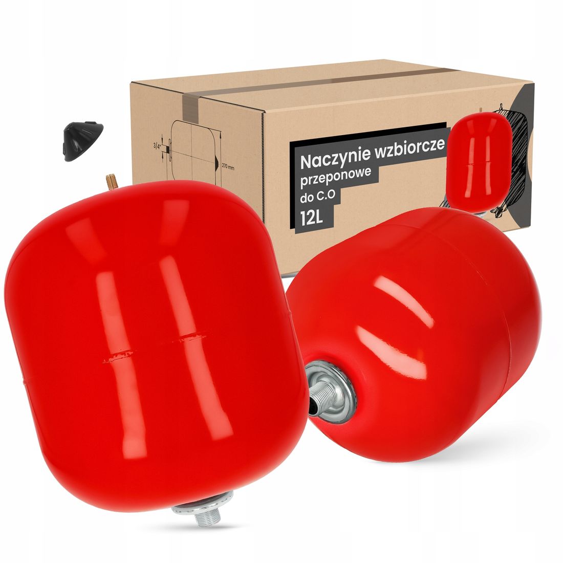 Naczynie przeponowe wzbiorcze wyrównawcze C.O. 12L - ERLI.pl
