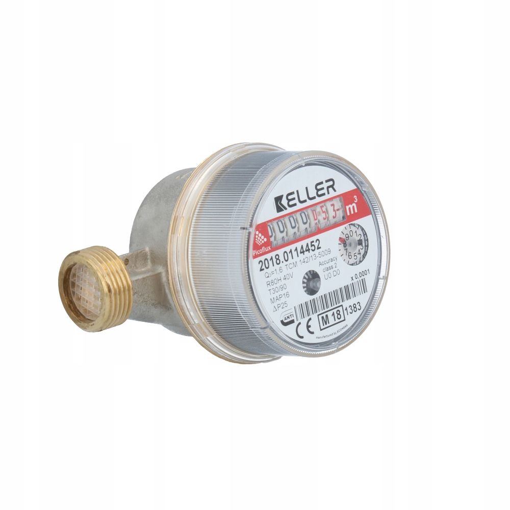 Wodomierz wodomierze licznik wody ciepłej 1/2 DN15 - ERLI.pl