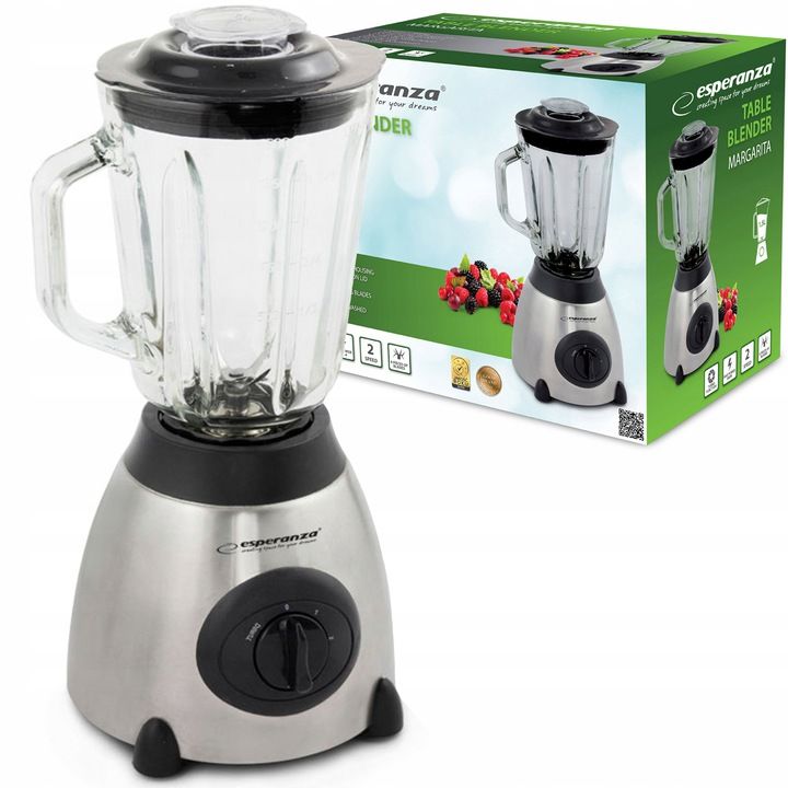 MIKSER BLENDER KIELICHOWY STOJĄCY INOX 350W 1,5L - ERLI.pl