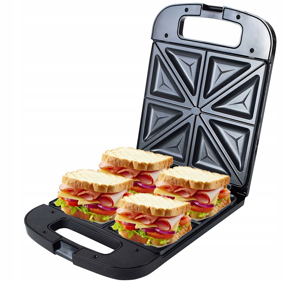 TOSTER OPIEKACZ XXL 4 KANAPKI 2000W TOSTY SANDWICH - ERLI.pl TOSTER OPIEKACZ XXL 4 KANAPKI 2000W TOSTY SANDWICH - ERLI.pl