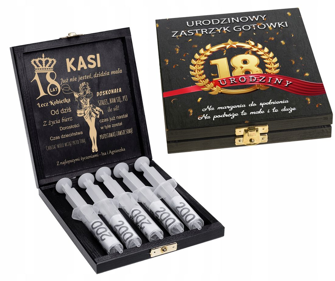 PUDEŁKO NA PIENIĄDZE PREZENT NA 18 URODZINY - ERLI.pl