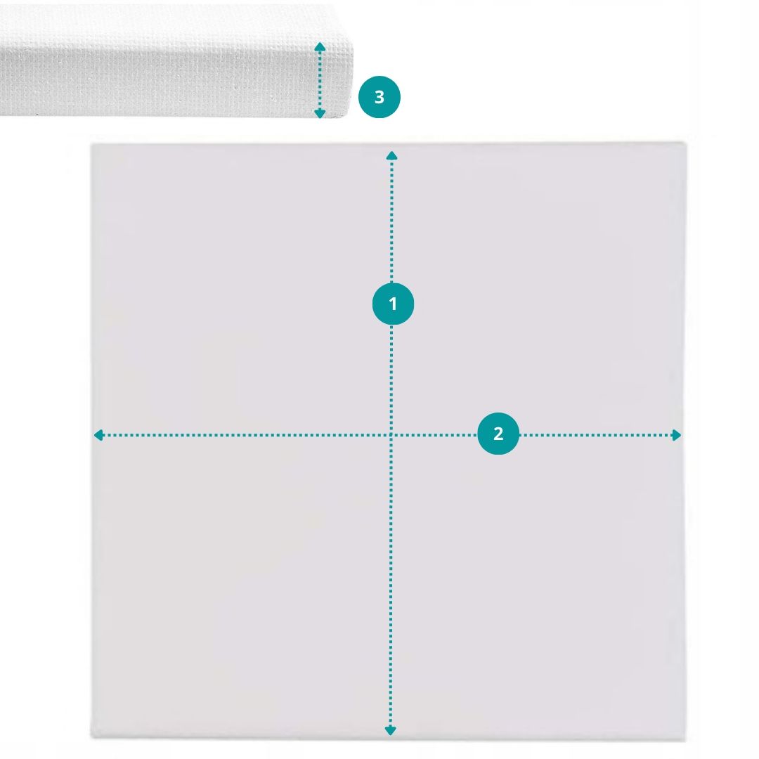 3x PŁÓTNO MALARSKIE 25x25cm blejtram 25/25 rama - ERLI.pl