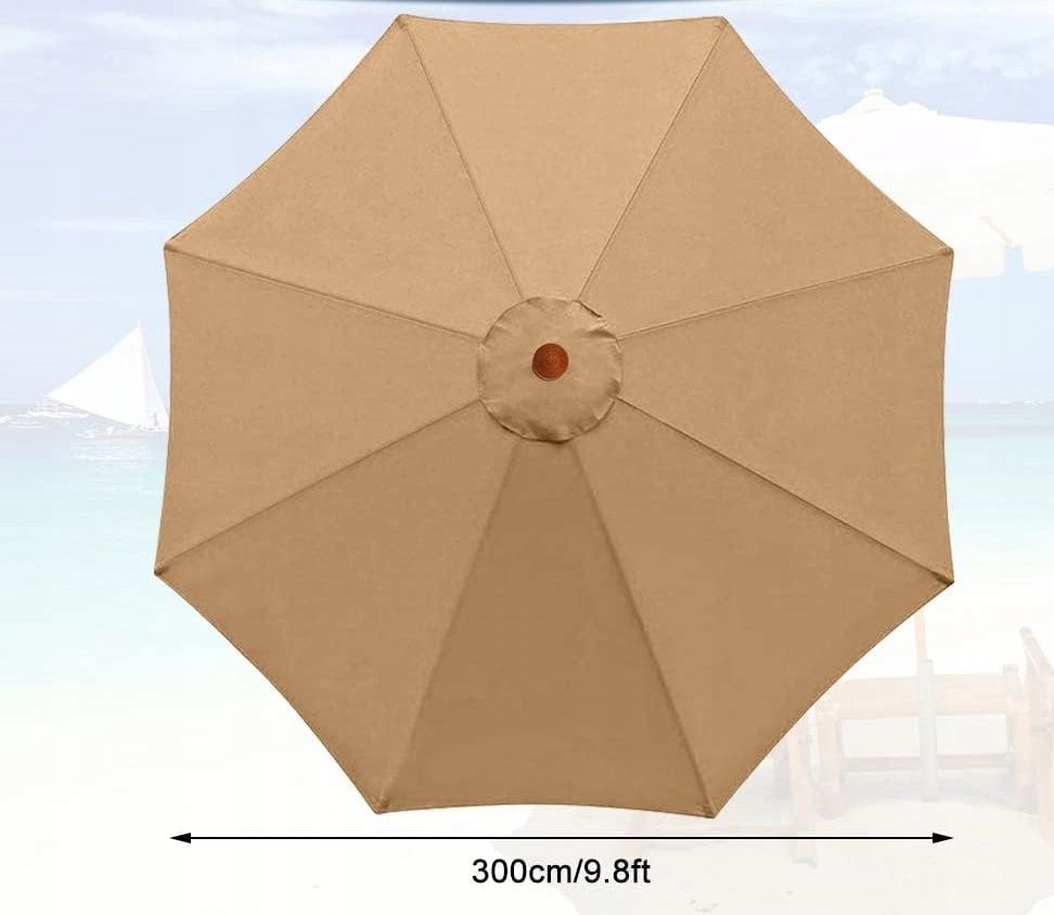 Poszycie parasola ogrodowego 8 ramion 300cm khaki – 153697735 - ERLI.pl