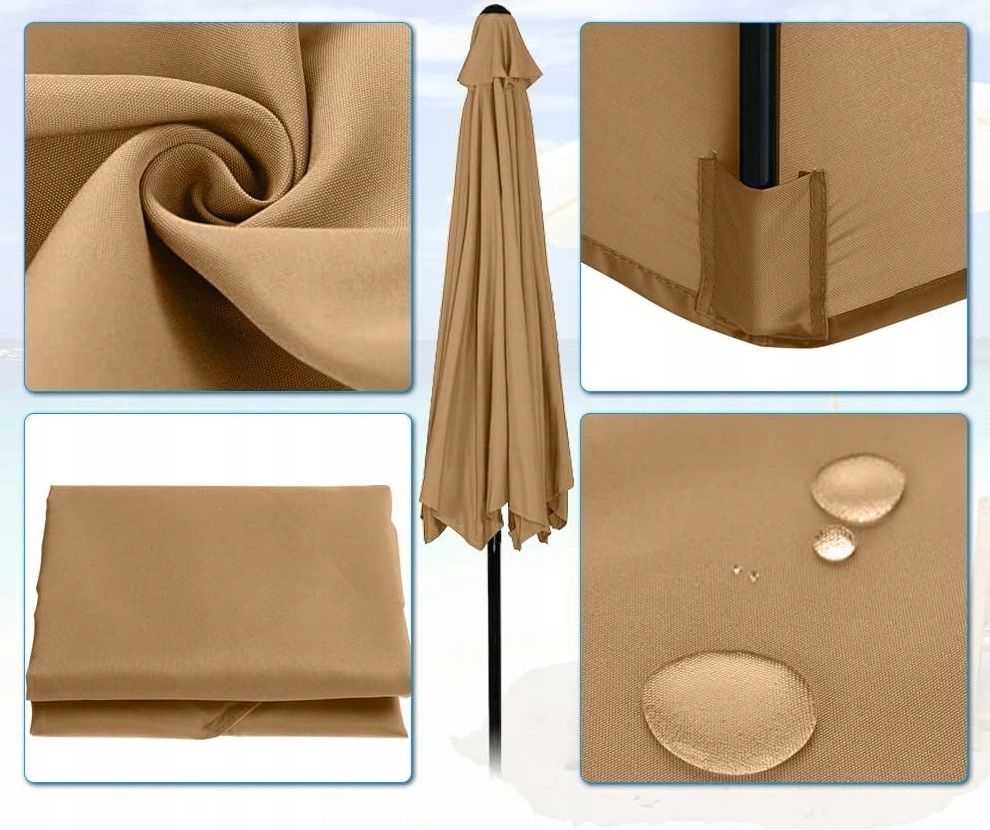 Poszycie parasola ogrodowego 8 ramion 300cm khaki – 153697735 - ERLI.pl