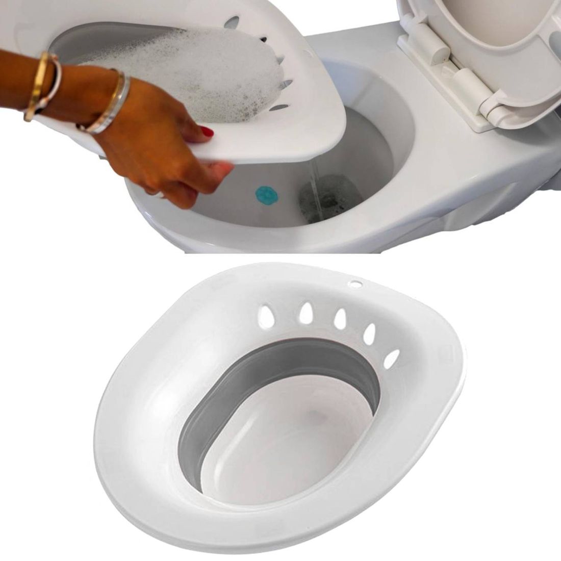 BIDET NA TOALETĘ SEDES WC SKŁADANY DO HIGIENY NASIADÓWEK PODMYWANIA ...
