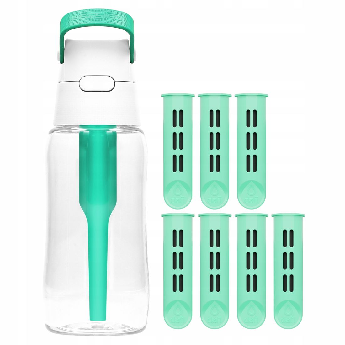 Butelka Dafi Solid 0,5l miętowa + 7x Filtr do butelki Dafi Soft i Solid ...