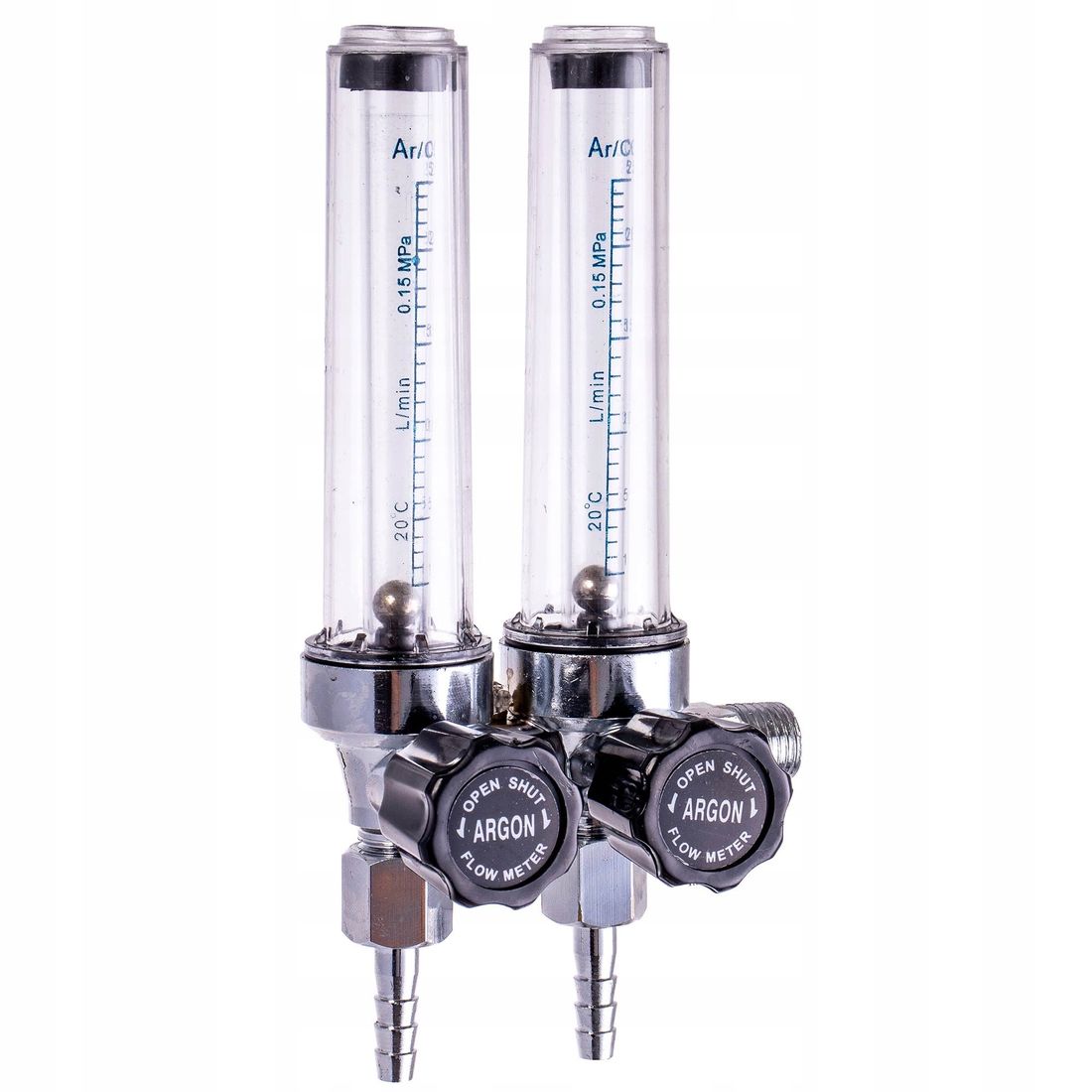 Rotametr Podwójny do Reduktora ARGON CO2 MIX M14 - ERLI.pl