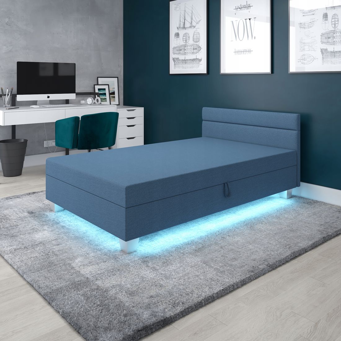 Łóżko młodzieżowe Tapczan do spania Matylda 80x200 – 155121313 - ERLI.pl