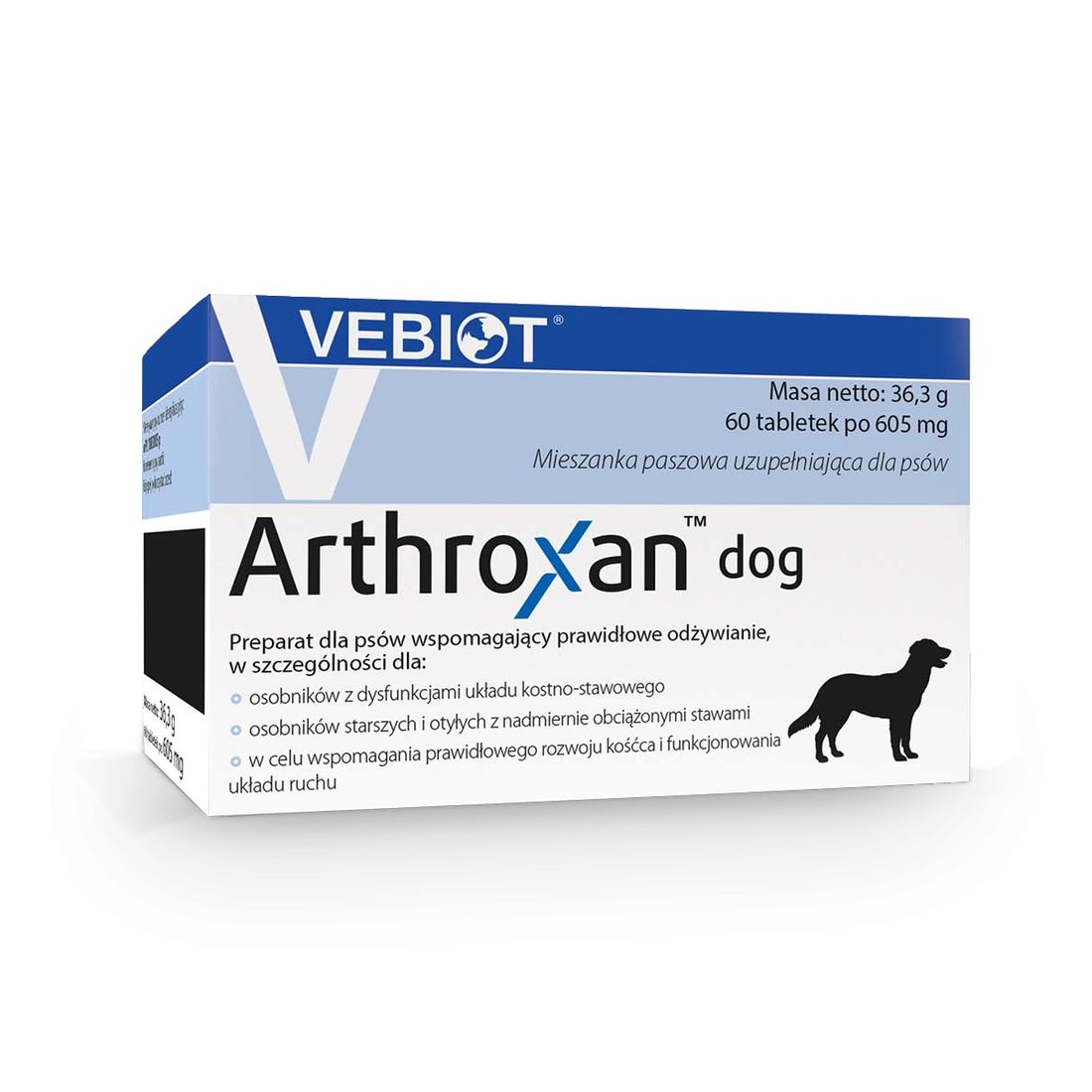 VEBIOT ARTHROXAN DOG 60 TABLETEK DLA PSA KOŚCI STAWY - ERLI.pl