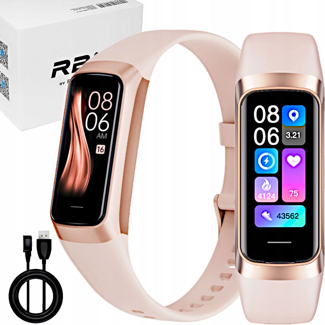 SMARTWATCH AMOLED SMARTBAND PULS SPORT KARDIOWATCH - ERLI.pl