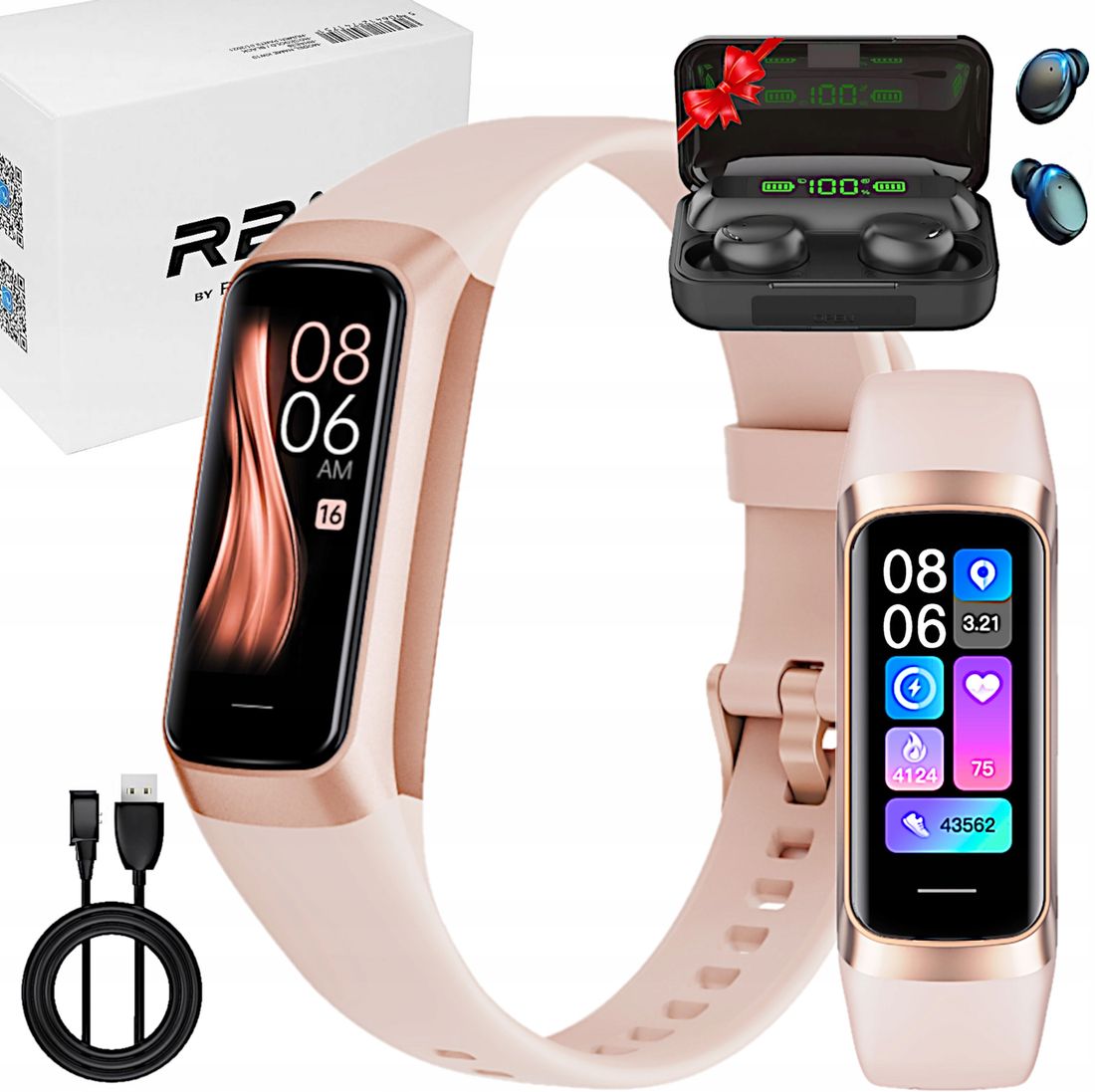 SMARTWATCH KARDIOWATCH SPORT AMOLED PL + SŁUCHAWKI - ERLI.pl