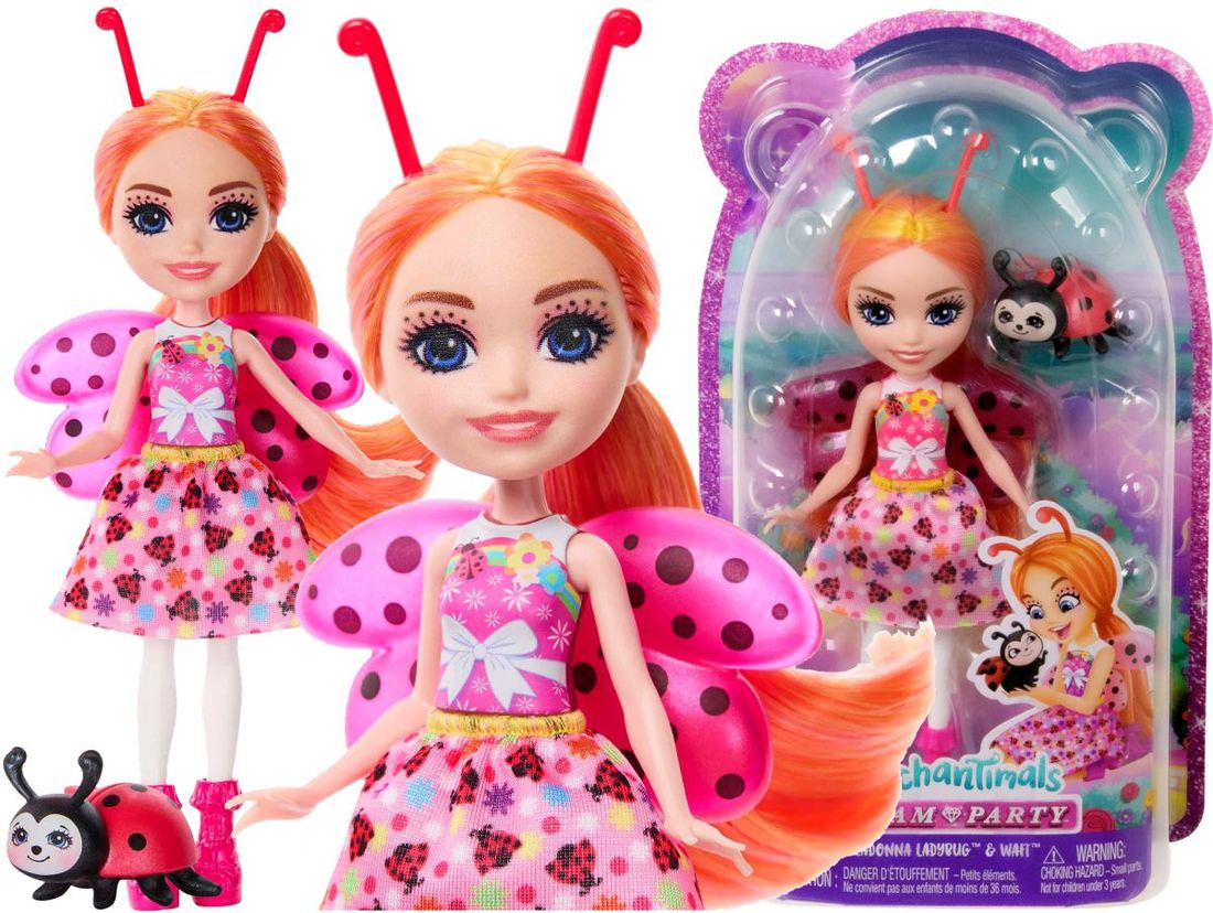 ENCHANTIMALS LALKA I ZWIERZĄTKO BIEDRONKA HNT57 - ERLI.pl