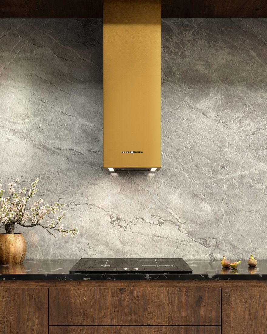 OKAP KUCHENNY ZŁOTY PRZYŚCIENNY KOMINOWY PONZA – 155871921 - ERLI.pl