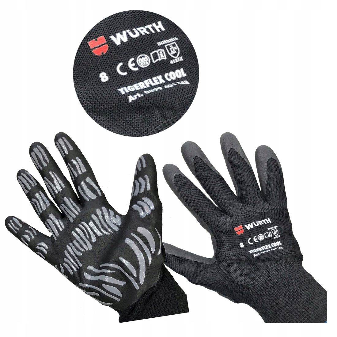 WURTH RĘKAWICA MOCNA GRUBA WYTRZYMAŁA TIGERFLEX r9 - ERLI.pl