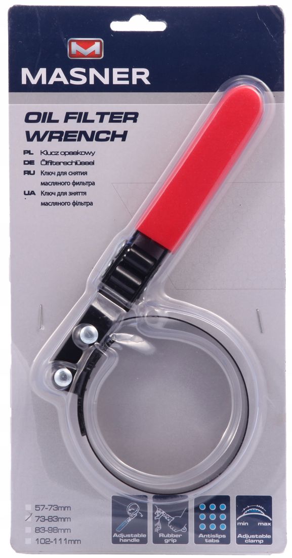 K2 MASNER KLUCZ OPASKOWY TAŚMOWY DO FILTRA OLEJU - ERLI.pl
