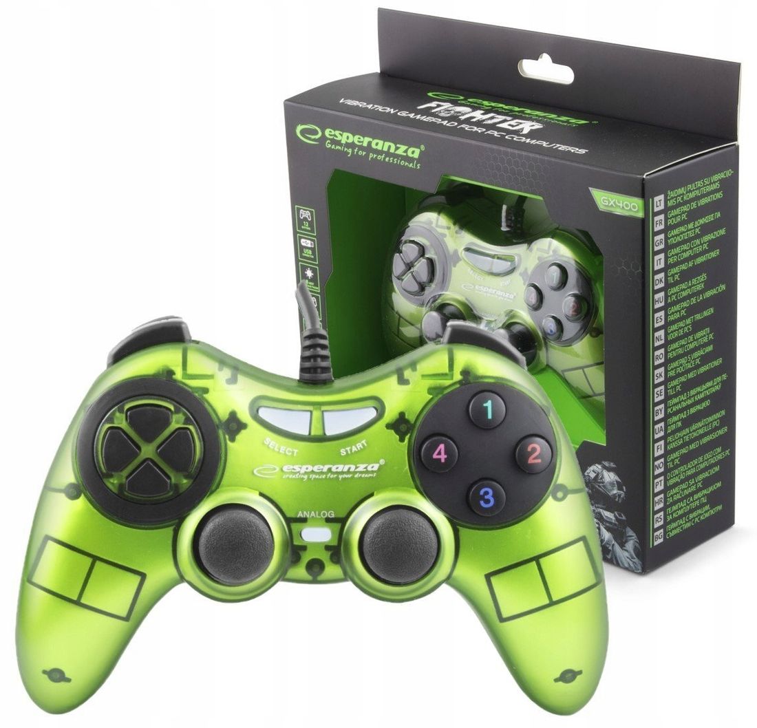 GAMEPAD PAD PRZEWODOWY DO PC WIBRACJA USB ANALOG – 156380485 - ERLI.pl