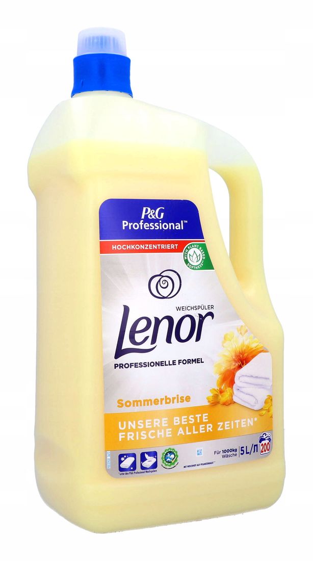 Płyn do Płukania LENOR 5L Summer Żółty 200 płukań - ERLI.pl