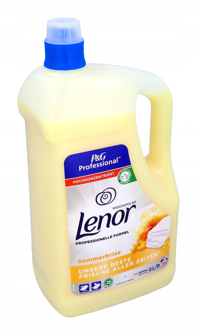 Płyn do Płukania LENOR 5L Summer Żółty 200 płukań - ERLI.pl