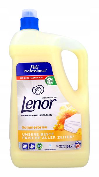 Płyn do Płukania LENOR 5L Summer Żółty 200 płukań - ERLI.pl