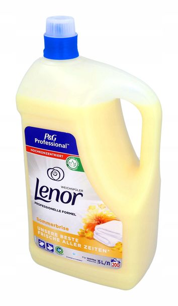 Płyn do Płukania LENOR 5L Summer Żółty 200 płukań - ERLI.pl