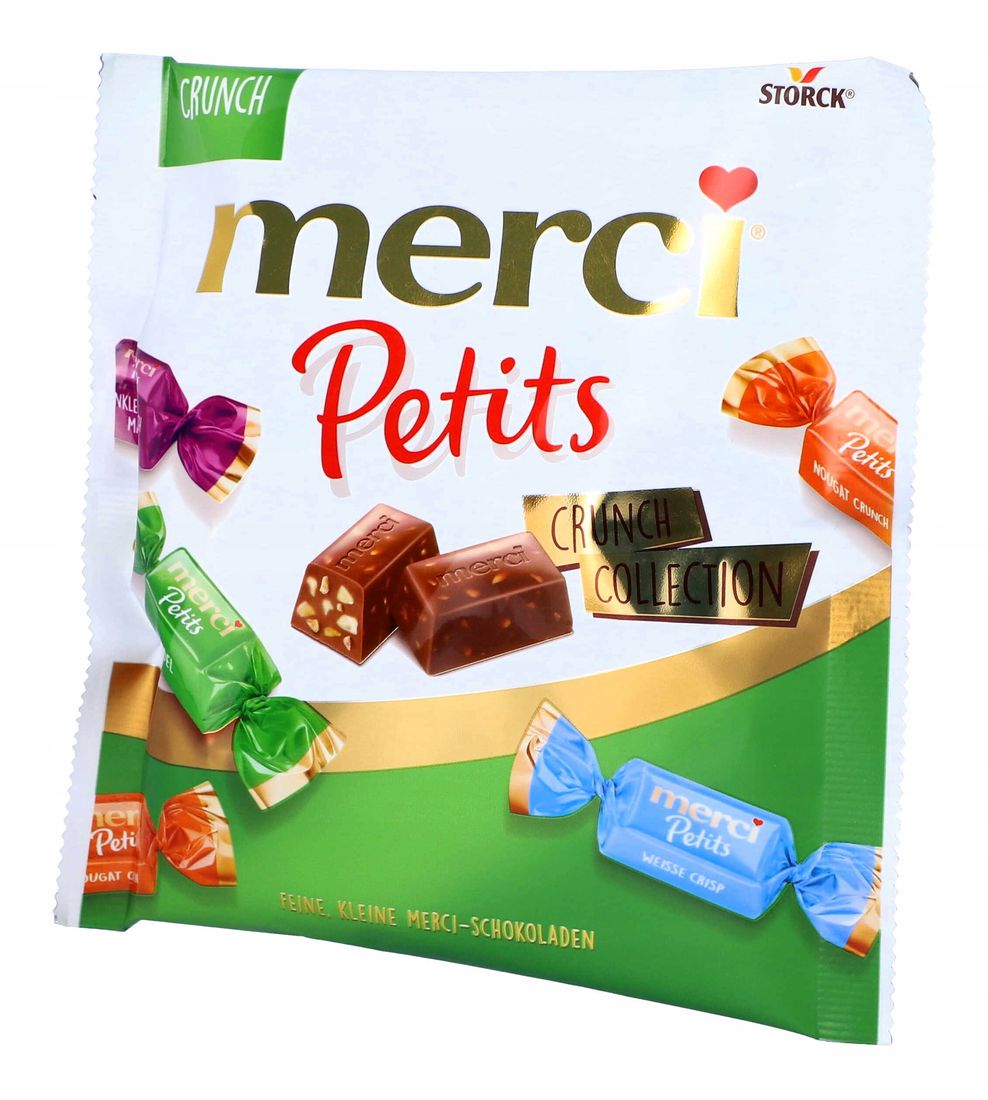 Czekoladki Cukierki Mleczne MERCI Petits Crunchy - ERLI.pl