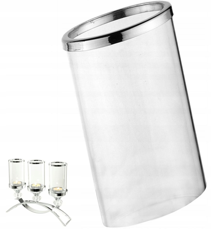 Klosz do Świecznika Lampionu fi 7,5 x 12,5cm K-015 - ERLI.pl