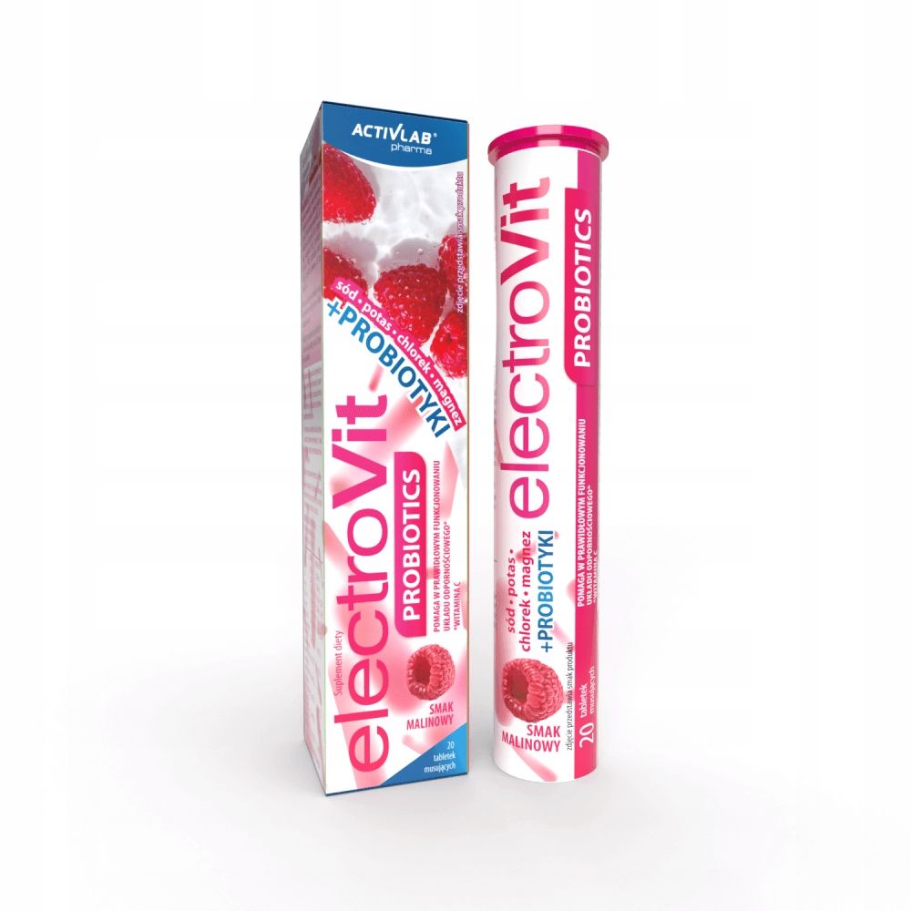 ELECTROVIT PROBIOTICS smak malinowy 20 tbl. musuj. – 157298746 - ERLI.pl
