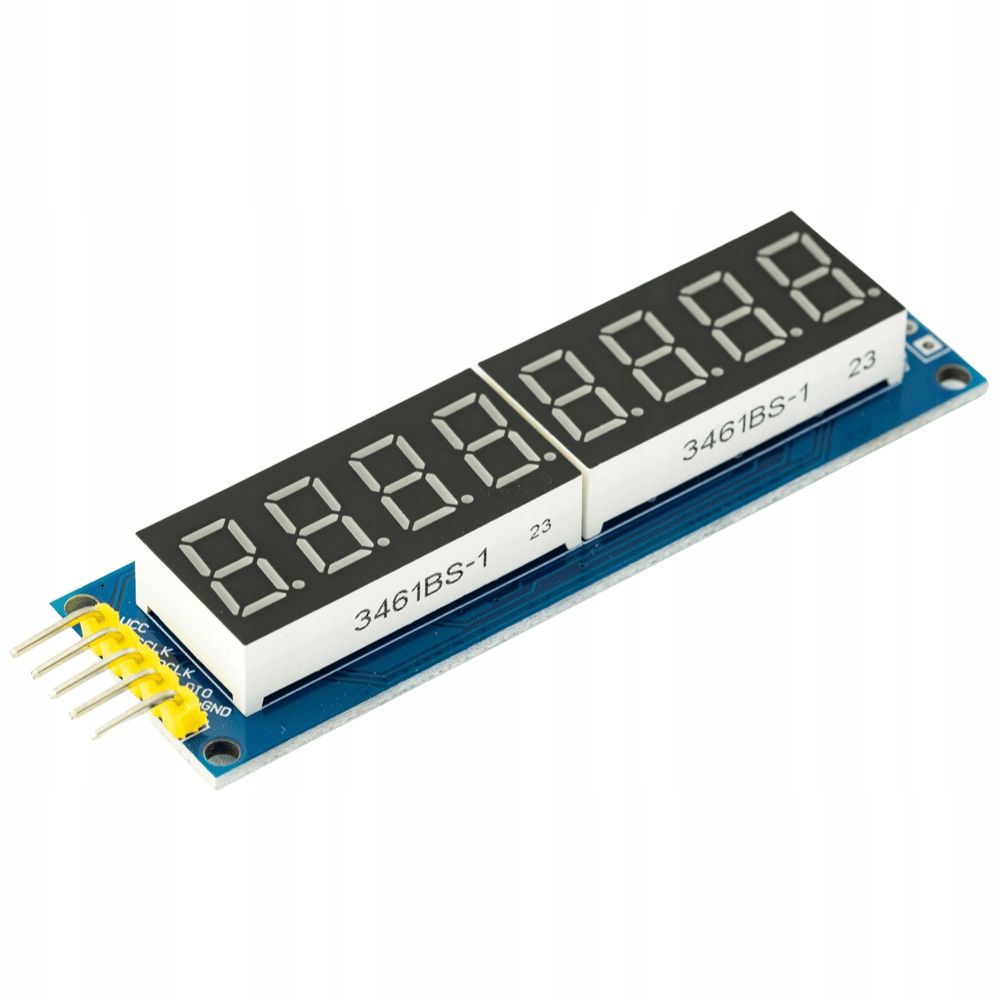 Moduł wyświetlacz LED 8-cyfr 74HC595 ARDUINO - ERLI.pl
