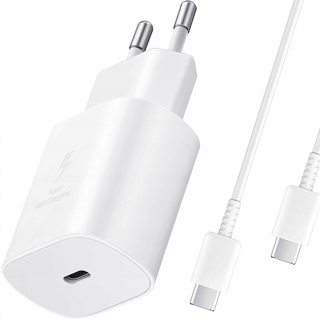 ORYGINALNA SZYBKA Ładowarka SAMSUNG Super Fast 25W USB-C + KABEL USB ... ORYGINALNA SZYBKA Ładowarka SAMSUNG Super Fast 25W USB-C + KABEL USB ...