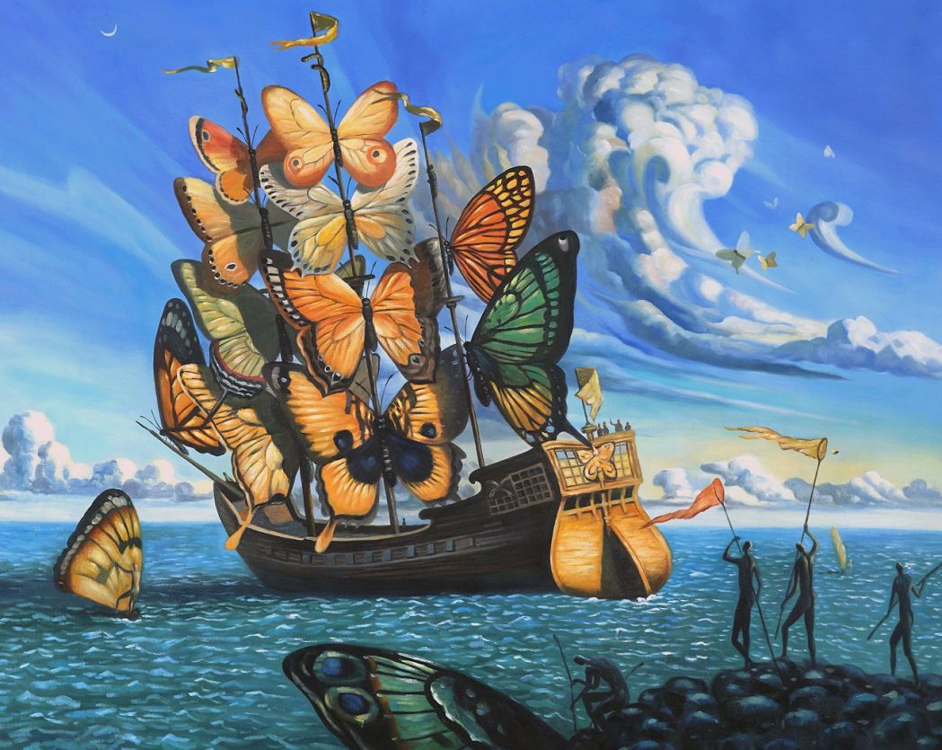Motyli statek - Salvador Dali - ERLI.pl